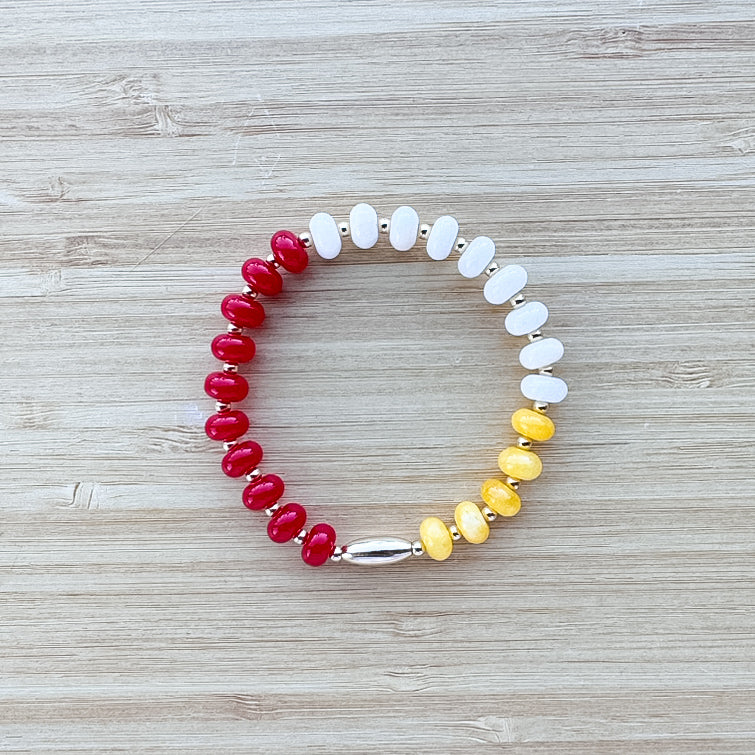 Beaded Candy Game Day Bracelet in Red and Yellow – KC JOY PROJECT